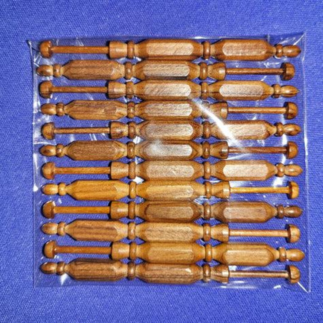 Fancy Fine Square Bobbin Pack of 12, Dark Hardwood - Etsy