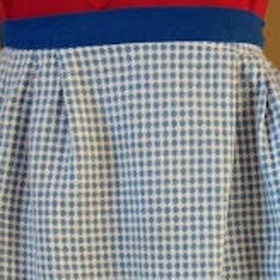 Blue White Checkered Half Apron Vintage - Etsy