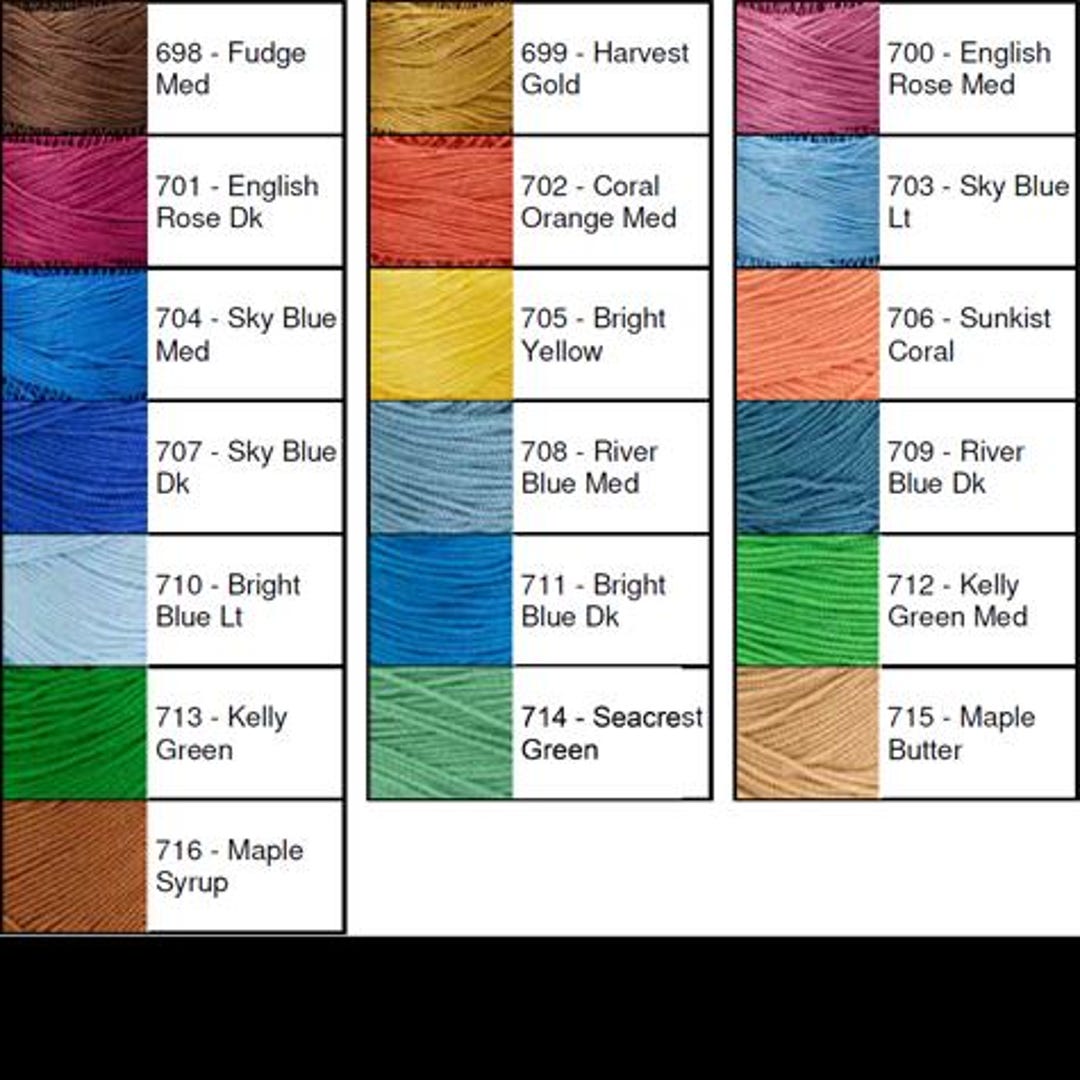 Lizbeth Thread by Color 698 to 716 - Etsy