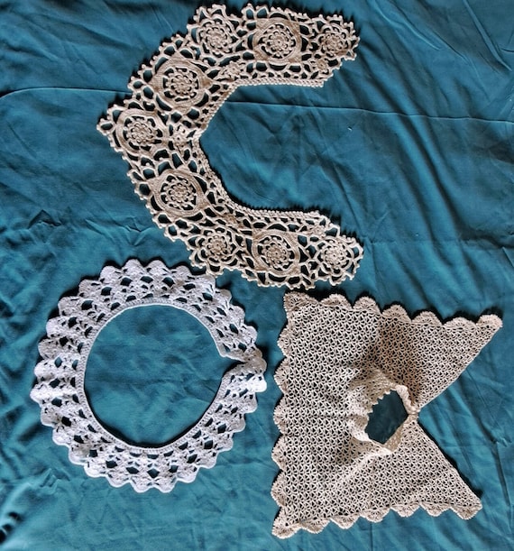 3 handmade crochet lace collars for any occasion - Gem