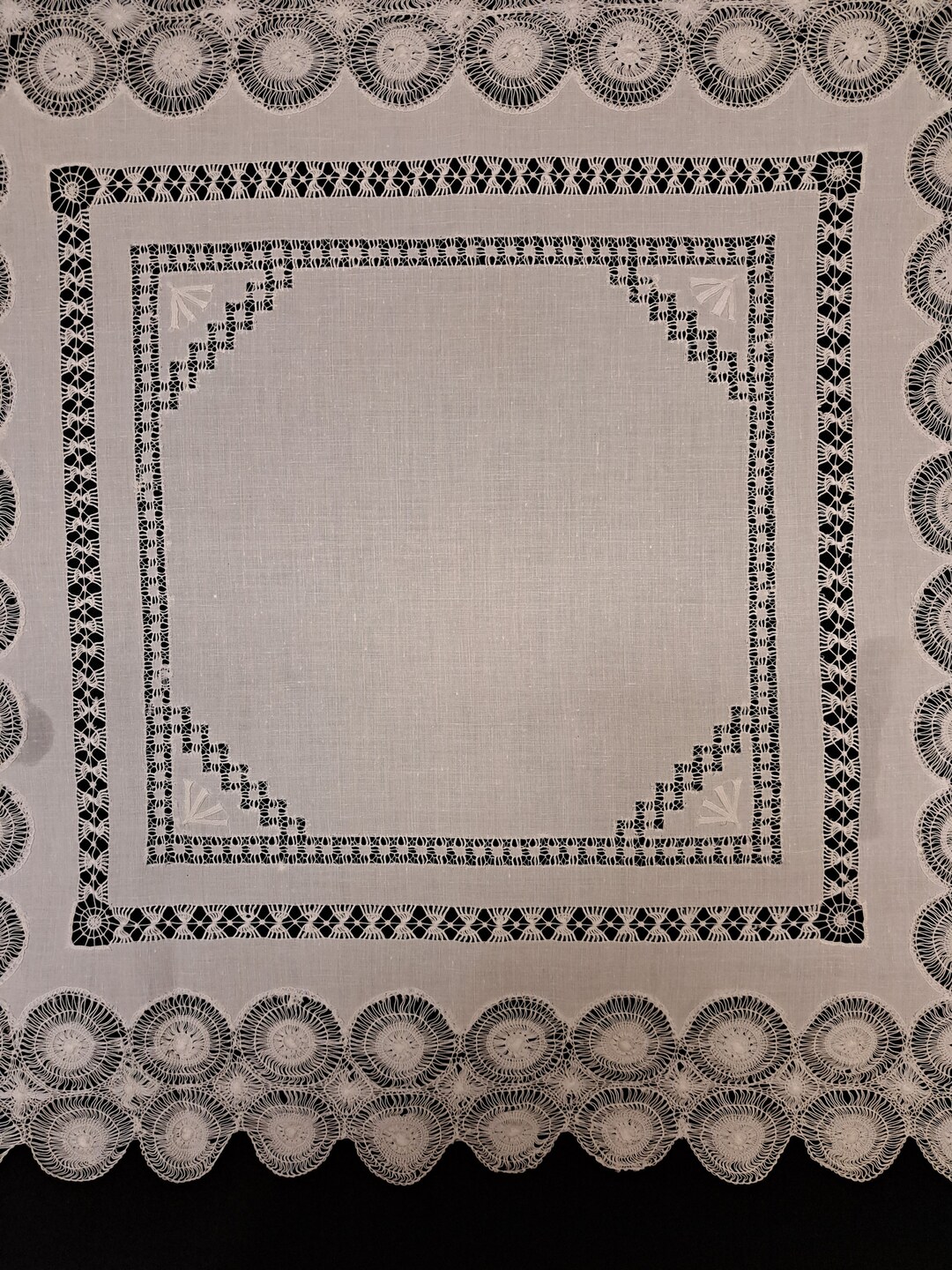 Sol Lace Cutwork 22" Square Table Cloth - Etsy