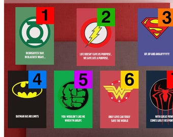 Superhero poster | Etsy