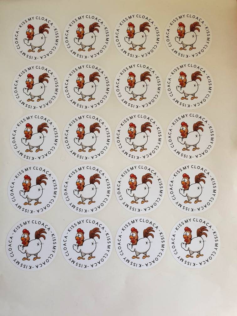 Kiss My Cloaca Stickers 20 - Etsy UK