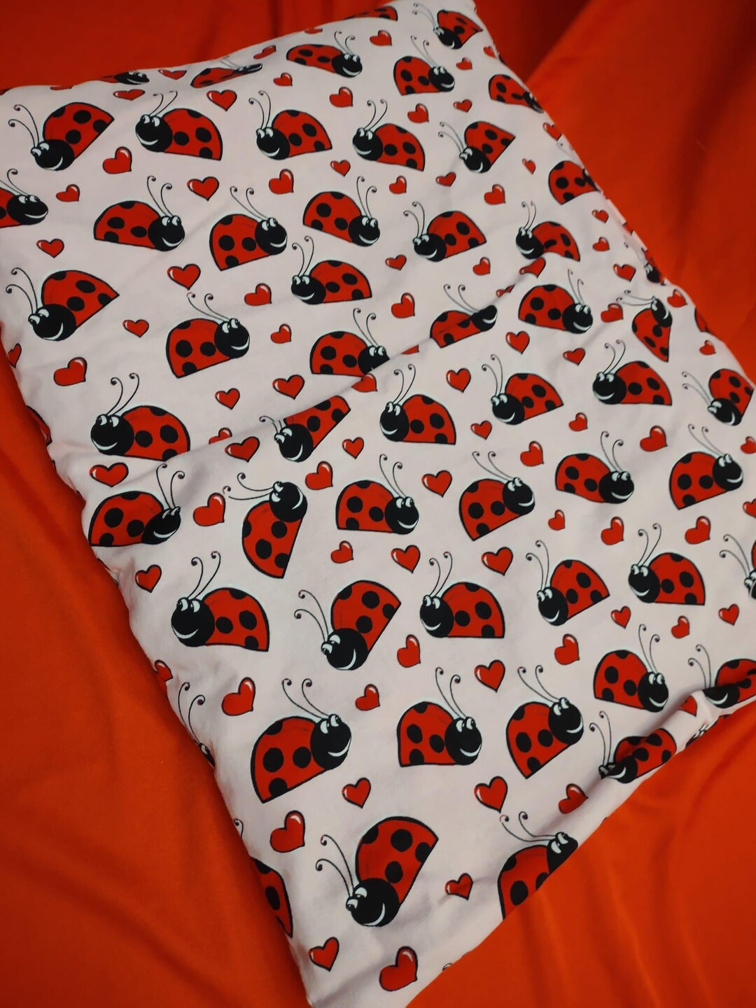 Super Soft Red Fleece & Cotton Ladybug Print Ferret Sleep Sack 16" X 13 ...