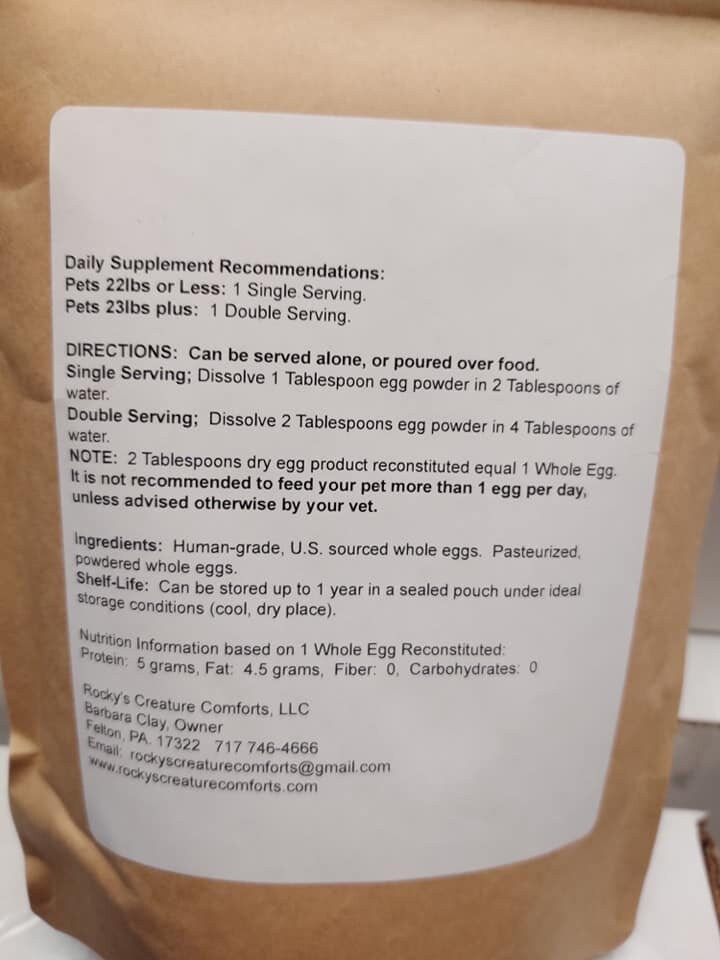 Protein Whole Egg Powder 8oz or 16oz/half or One Pound Package - Etsy