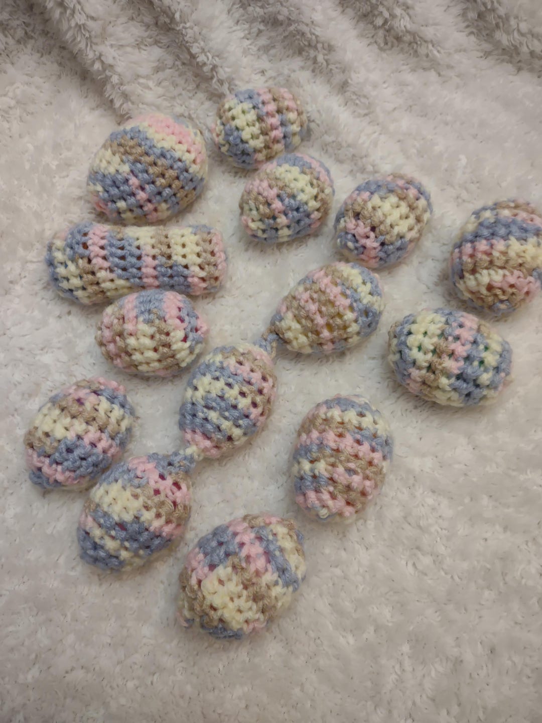 12 Piece Colorful Pastels Crochet Shaky/rattle/stash Polyester Yarn ...