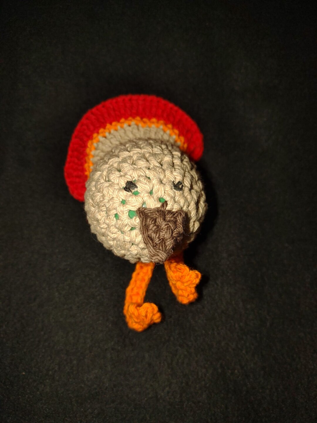 Goofy Gobble Gobbler Curly Leg Crochet Turkey Shaky/rattle Stash Ferret ...