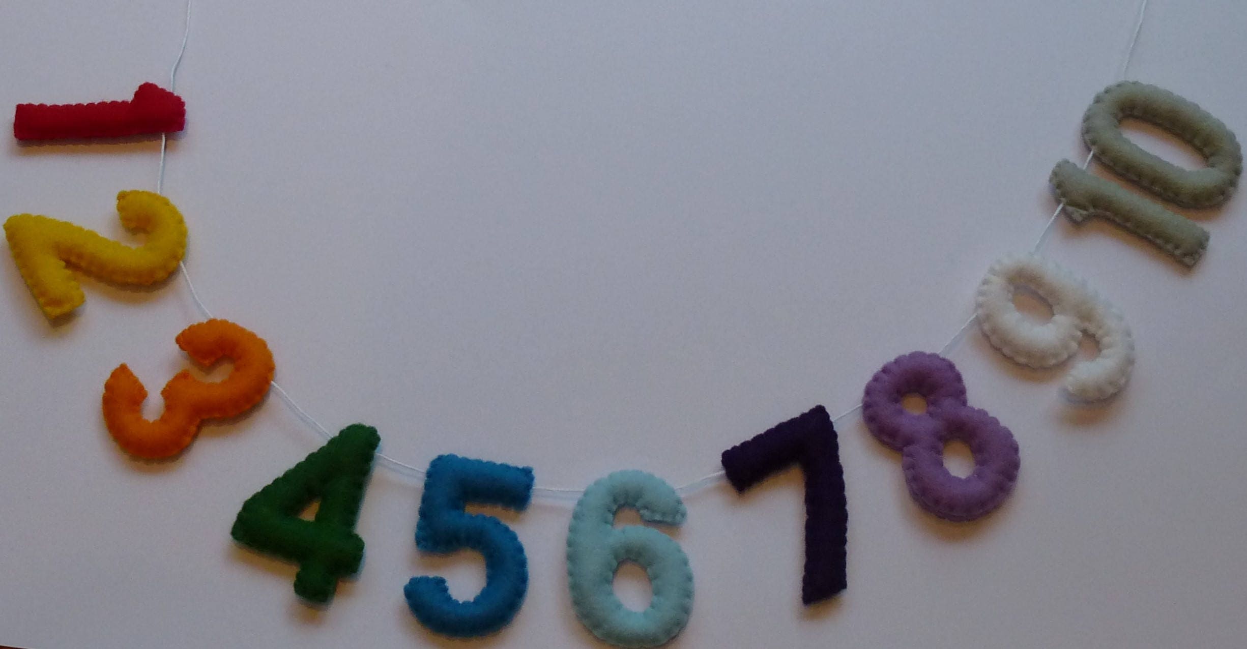Felt Number Line 1-10 Bunting/garland/banner Nursery/playroom | Etsy