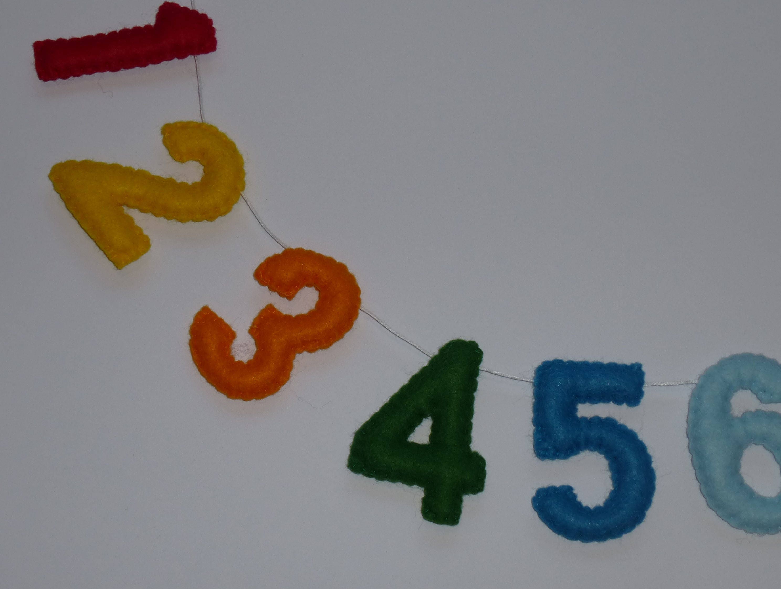Felt Number Line 1-10 Bunting/garland/banner Nursery/playroom | Etsy