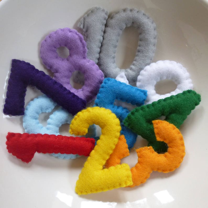 Felt Number Line 1-10 Bunting/garland/banner Nursery/playroom - Etsy