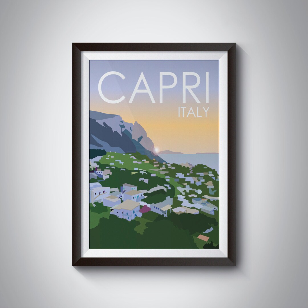 Capri | Italy | Travel Poster | Instant Download - Etsy