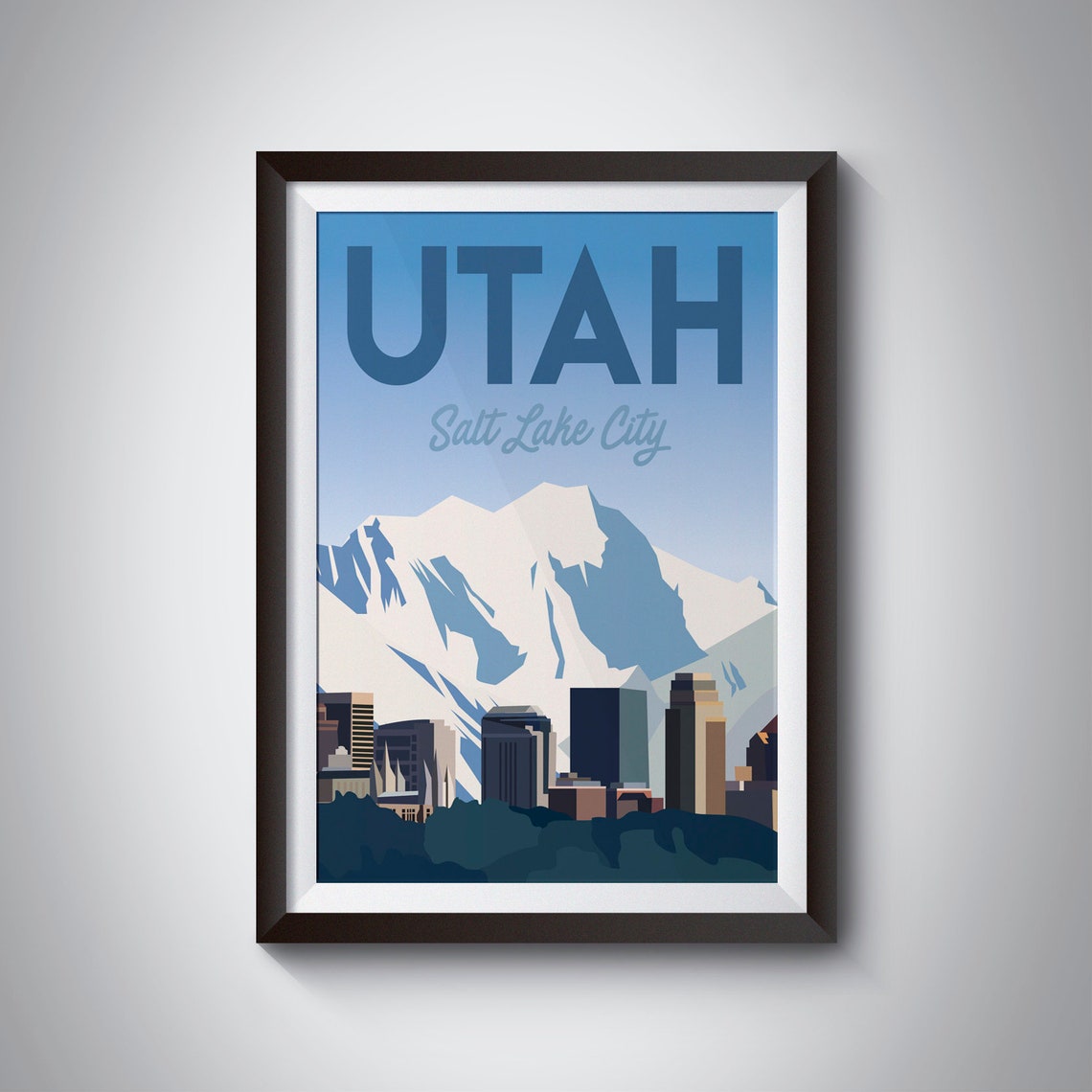 Salt Lake City Utah Travel Poster Instant Download - Etsy