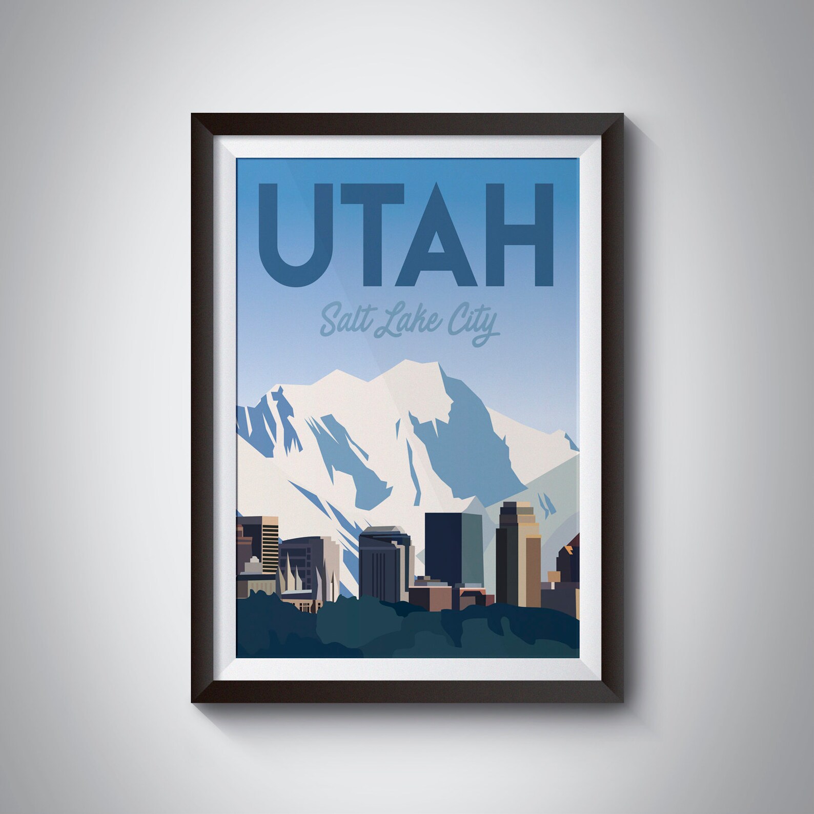 Salt Lake City Utah Travel Poster Instant Download - Etsy