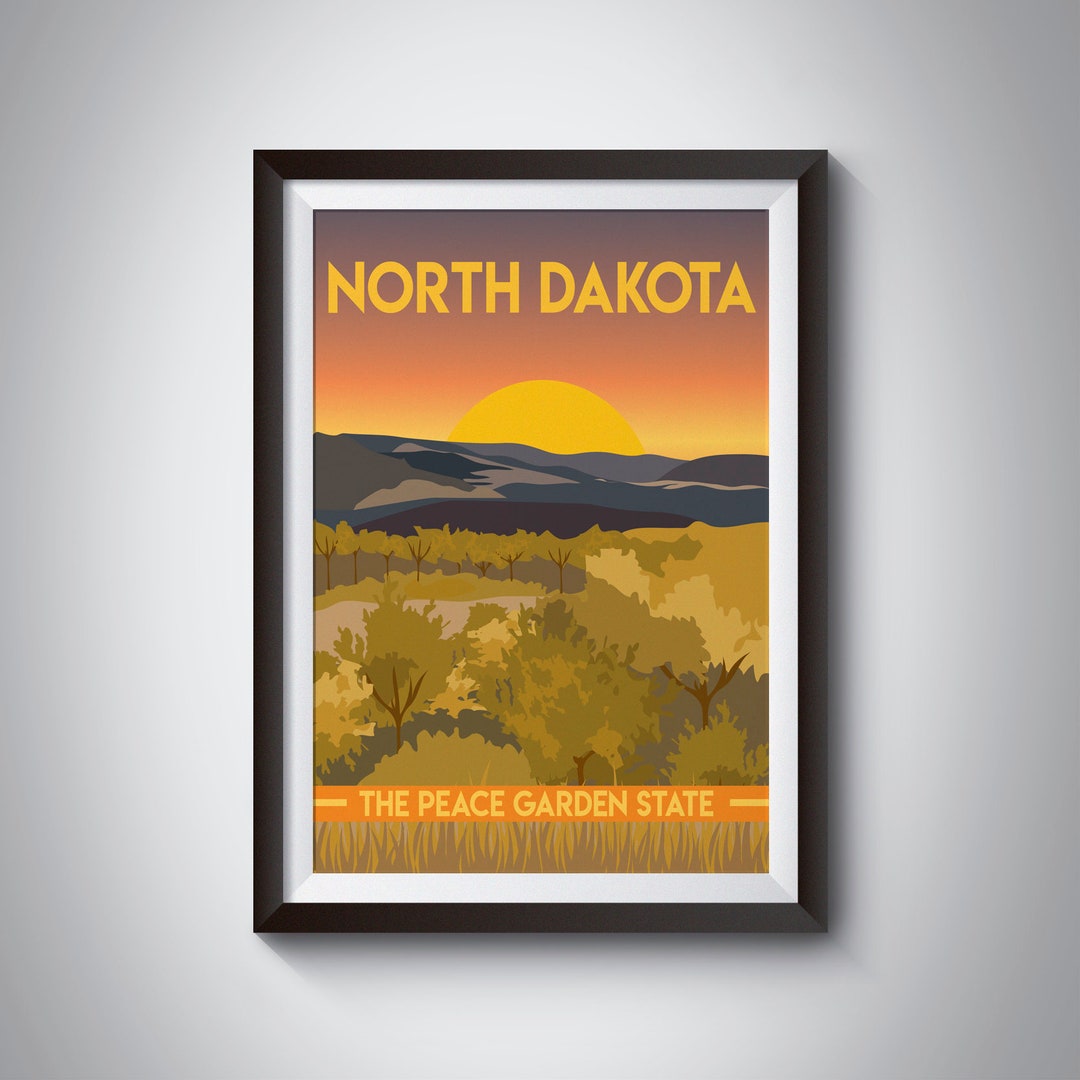 North Dakota | Travel Poster | Instant Download - Etsy