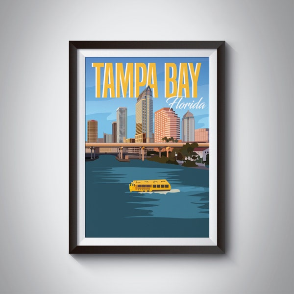 Tampa Travel Poster - Etsy