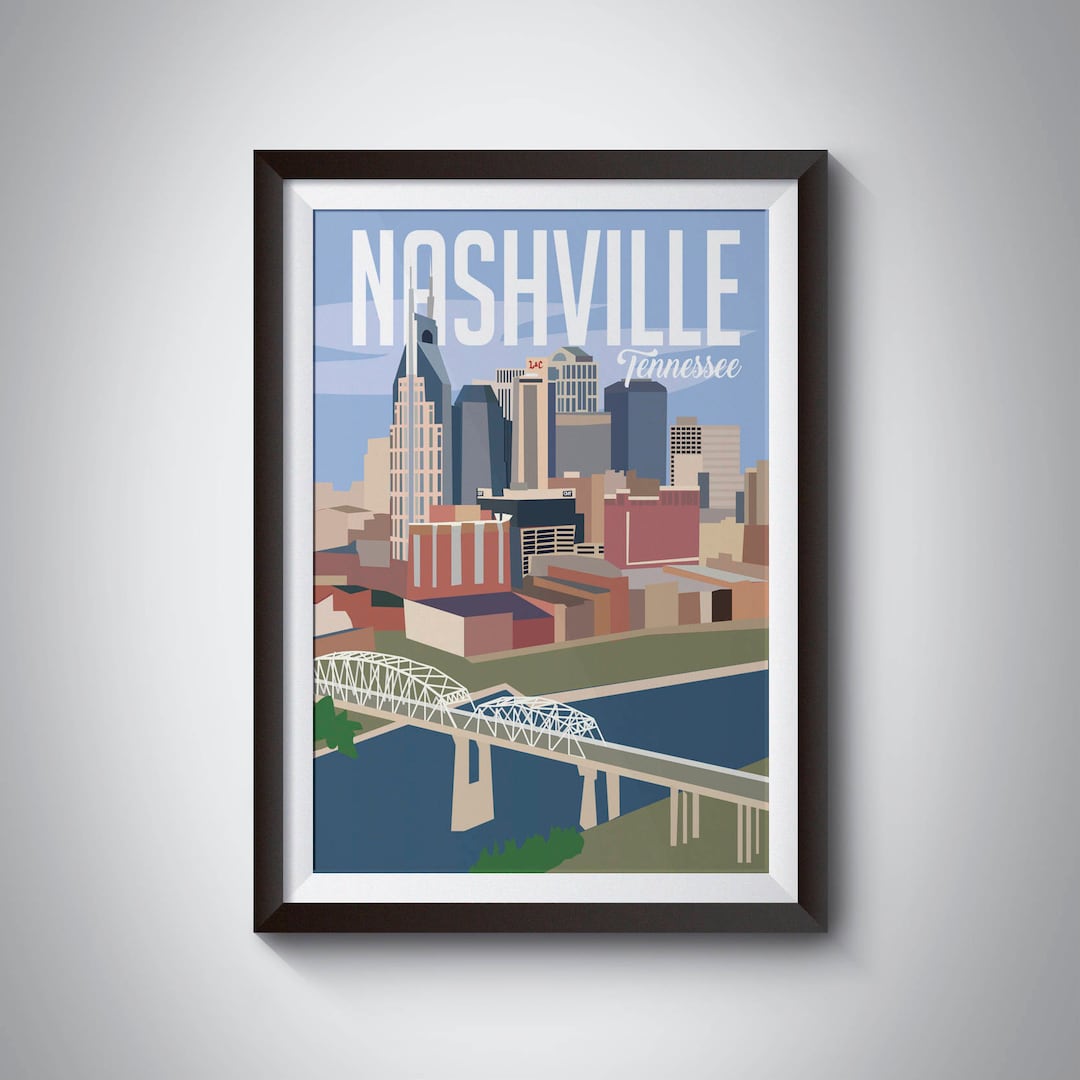 Nashville | Tennessee | Travel Poster | Instant Download - Etsy