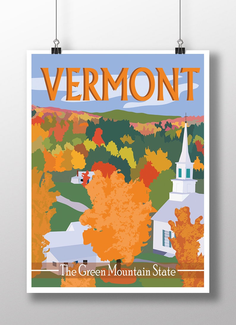 Vermont Travel Poster Instant Download - Etsy
