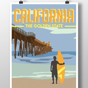 California | Travel Poster | Instant Download - Etsy