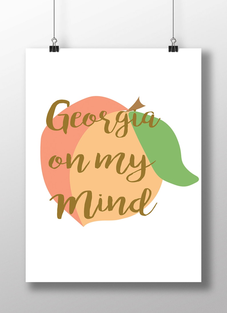 Georgia on My Mind Print Instant Download - Etsy