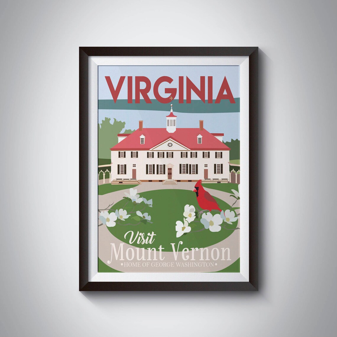 Virginia | Travel Poster | Instant Download | Travel Art | Retro Travel ...