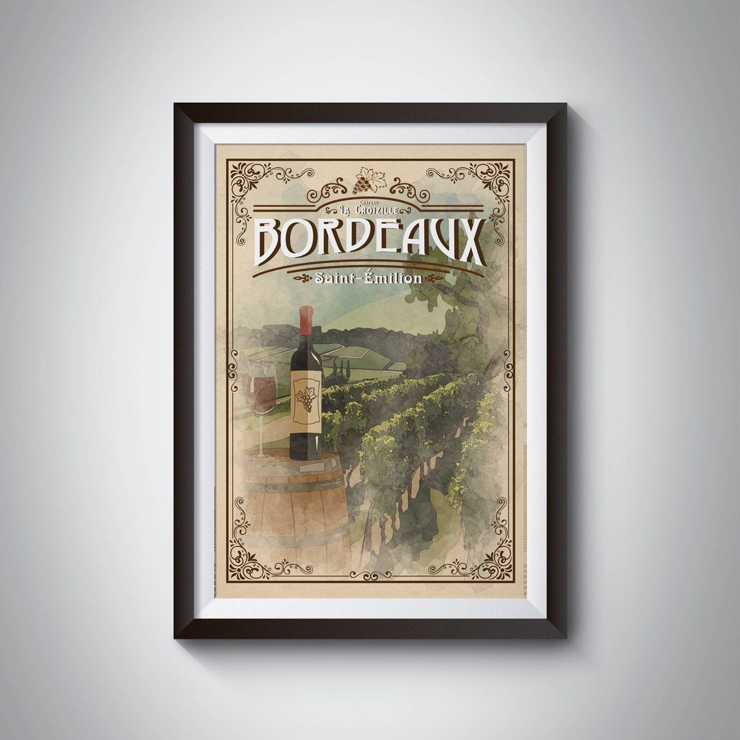 Bordeaux | Saint Émilion | Travel Poster | Instant Download | Travel ...