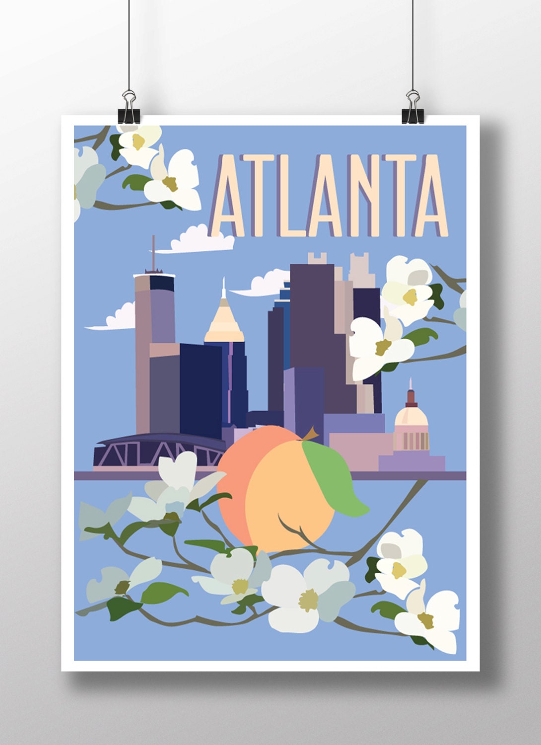 Atlanta Travel Poster Instant Download Travel Art - Etsy