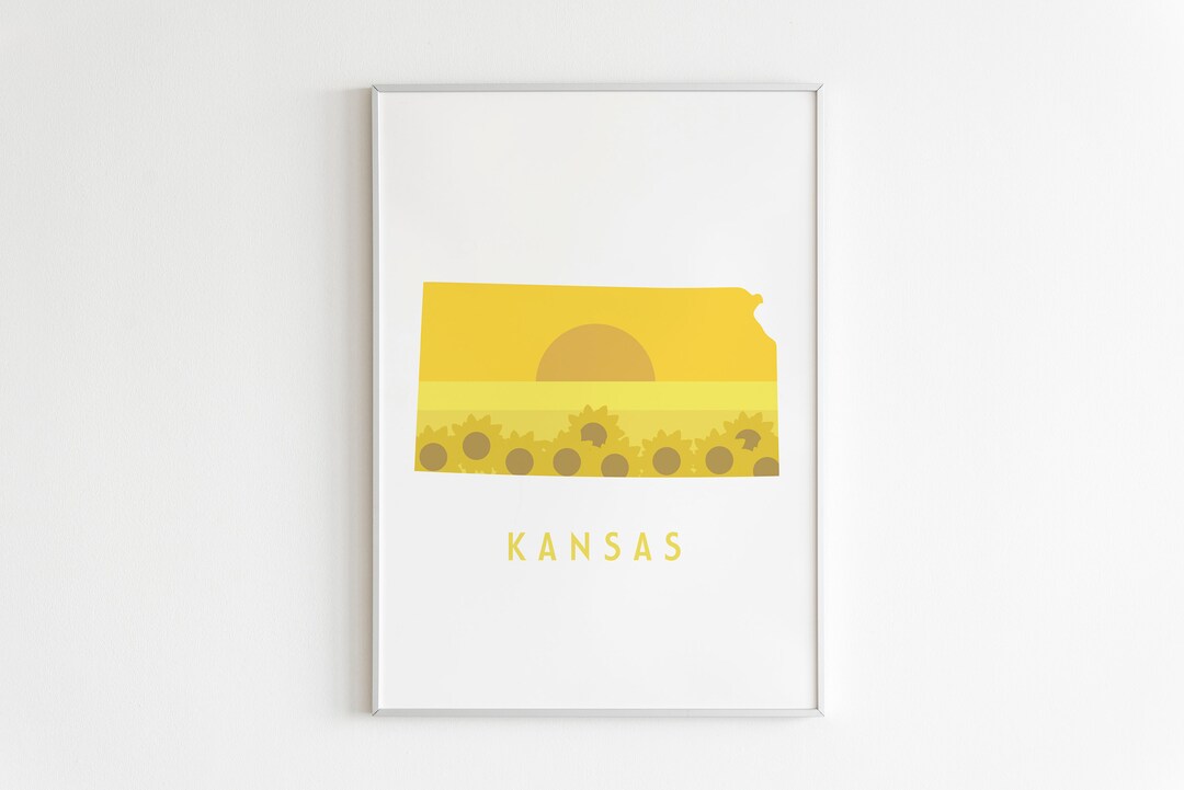 Kansas | State | Minimalist | Instant Download | Poster - Etsy