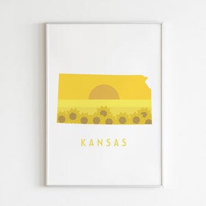 Kansas | State | Minimalist | Instant Download | Poster - Etsy