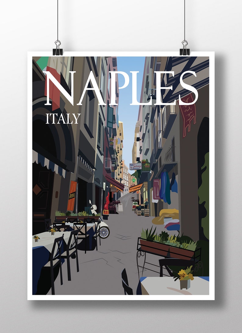 Naples Italy Travel Poster Instant Download - Etsy