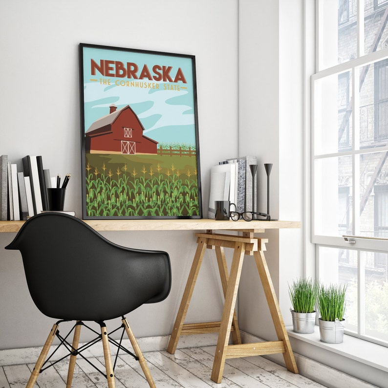 Nebraska Travel Poster Instant Download | Etsy