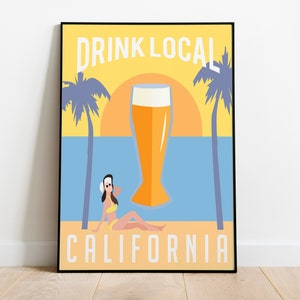 California Drink Local Print Instant Download - Etsy