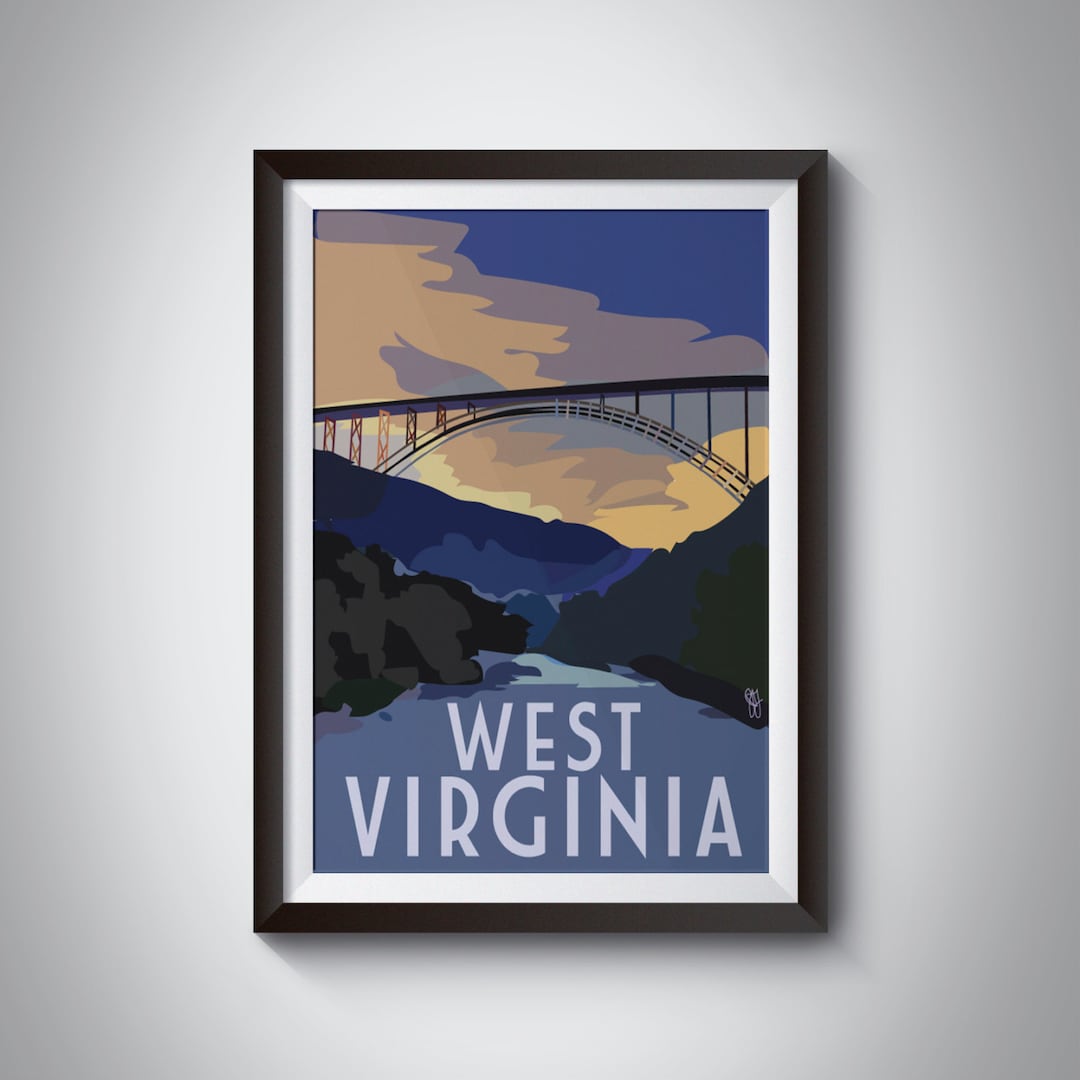 West Virginia | Travel Poster | Instant Download - Etsy