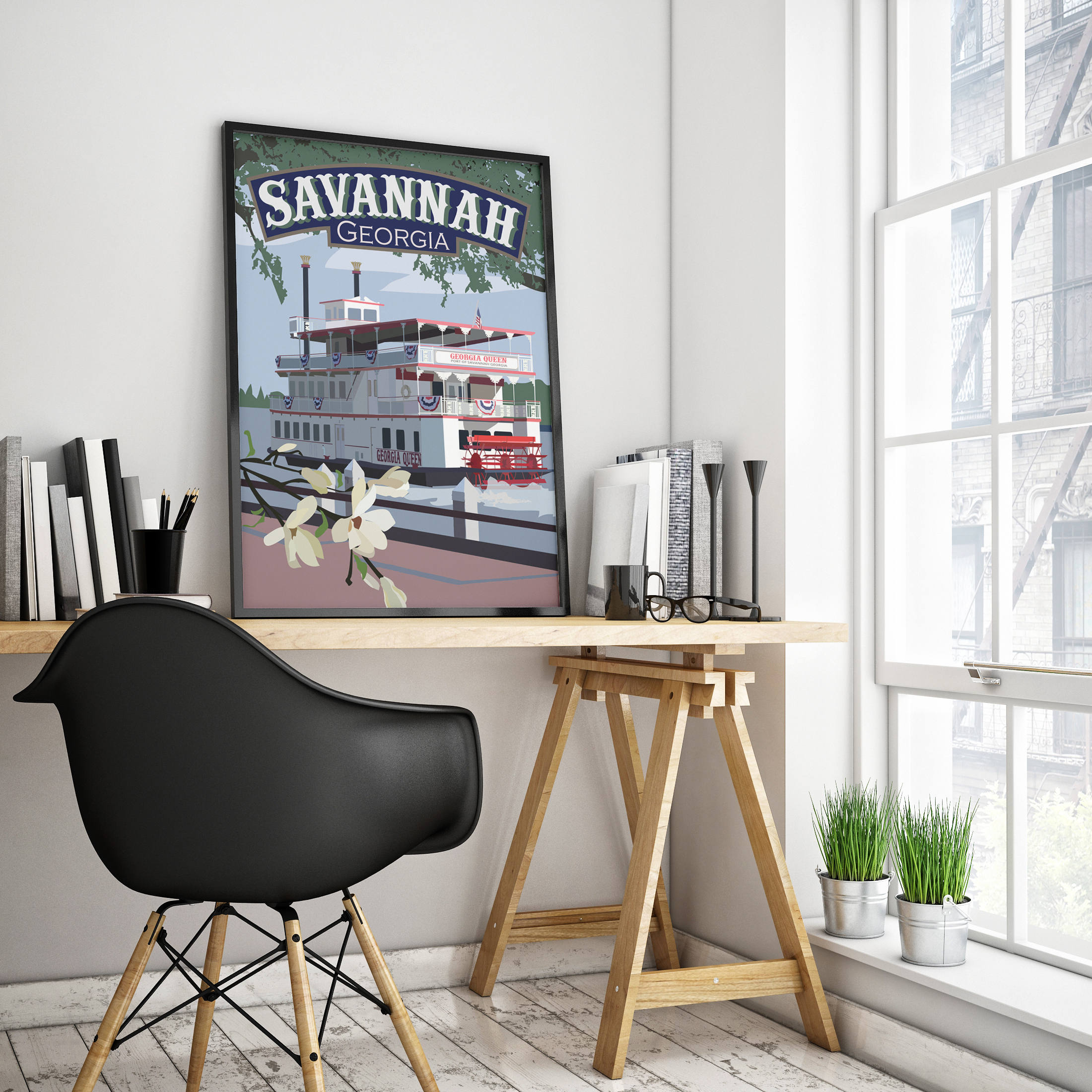 Savannah Georgia Travel Poster Instant Download - Etsy