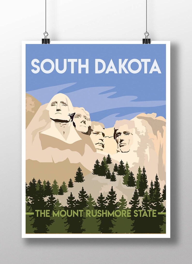 South Dakota | Travel Poster | Instant Download - Etsy