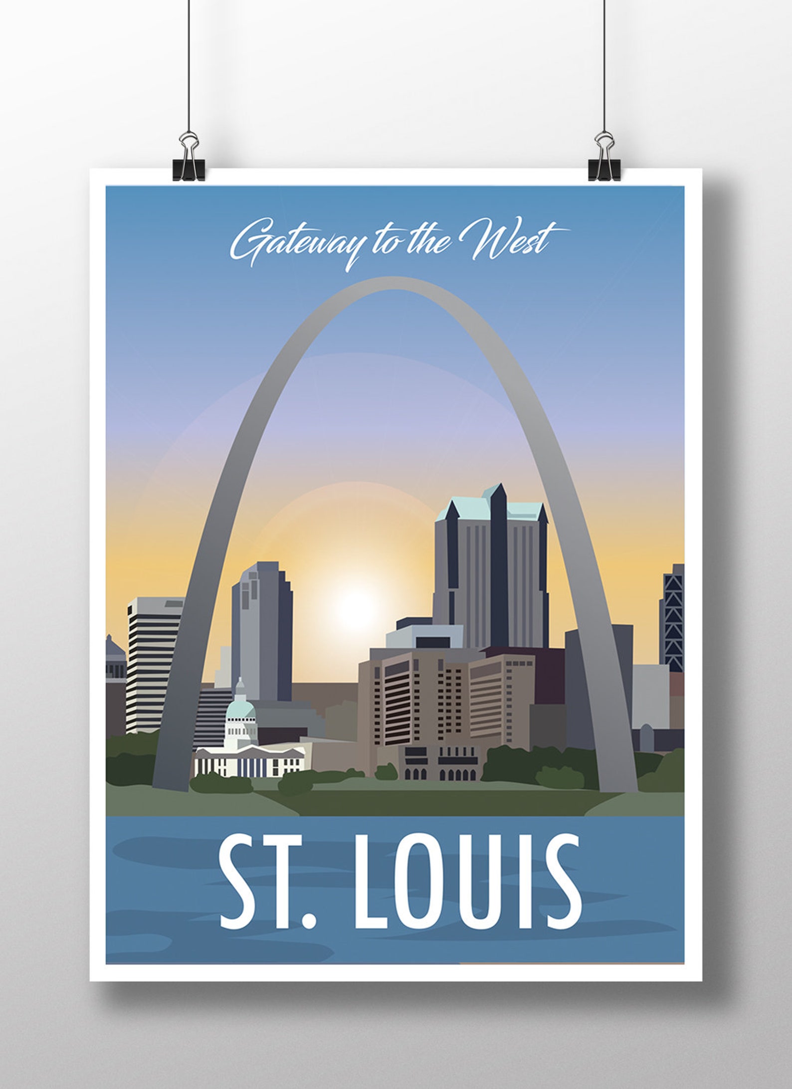 St. Louis Missouri Travel Poster Instant Download | Etsy