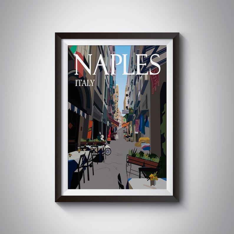 Naples Italy Travel Poster Instant Download - Etsy