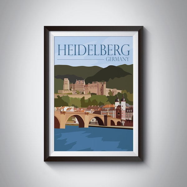 Vintage Heidelberg Poster - Etsy