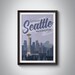 Seattle | Travel Poster | Instant Download | Travel Art | Retro Travel ...