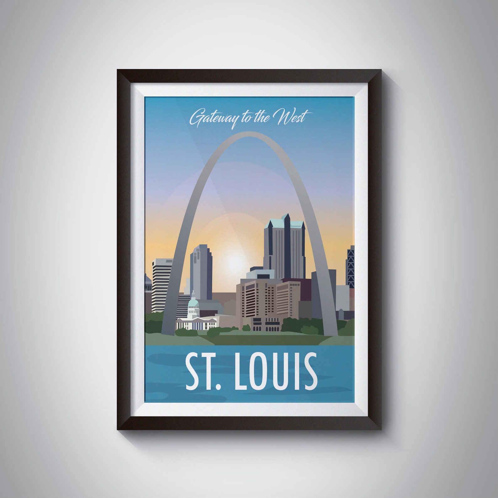 St. Louis Missouri Travel Poster Instant Download | Etsy