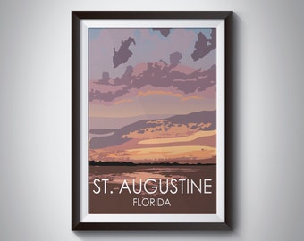 St. Augustine Travel Poster Instant Download | Etsy