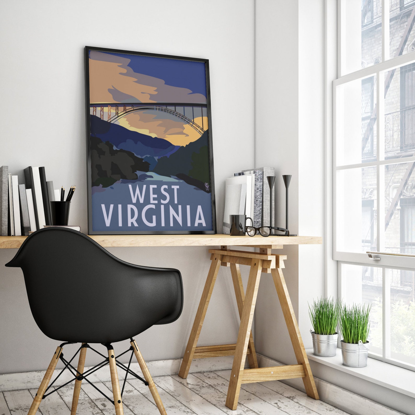 West Virginia Travel Poster Instant Download - Etsy