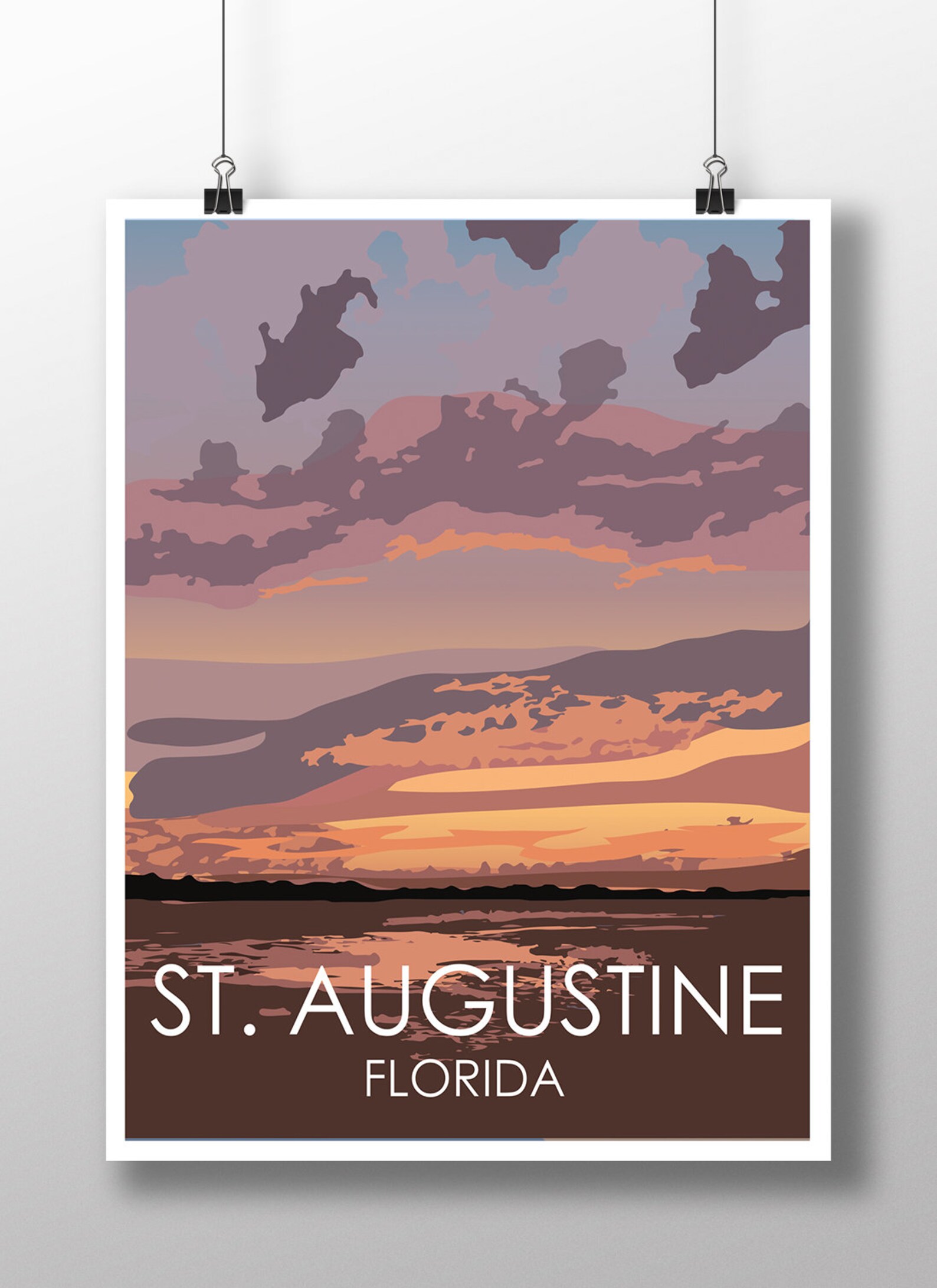 St. Augustine | Florida | Travel Poster | Instant Download - Etsy