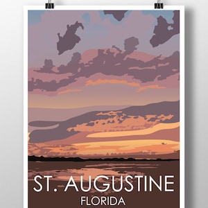 St. Augustine | Florida | Travel Poster | Instant Download - Etsy