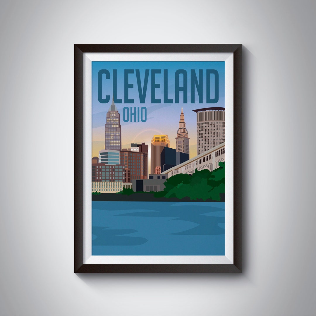Cleveland | Ohio | Travel Poster | Instant Download | Travel Art ...