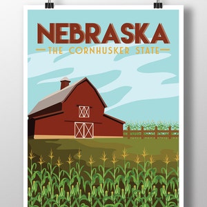 Nebraska | Travel Poster | Instant Download - Etsy