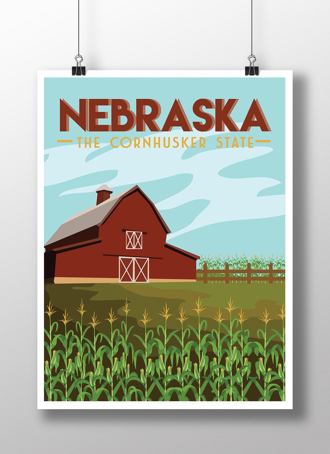Nebraska Travel Poster Instant Download | Etsy