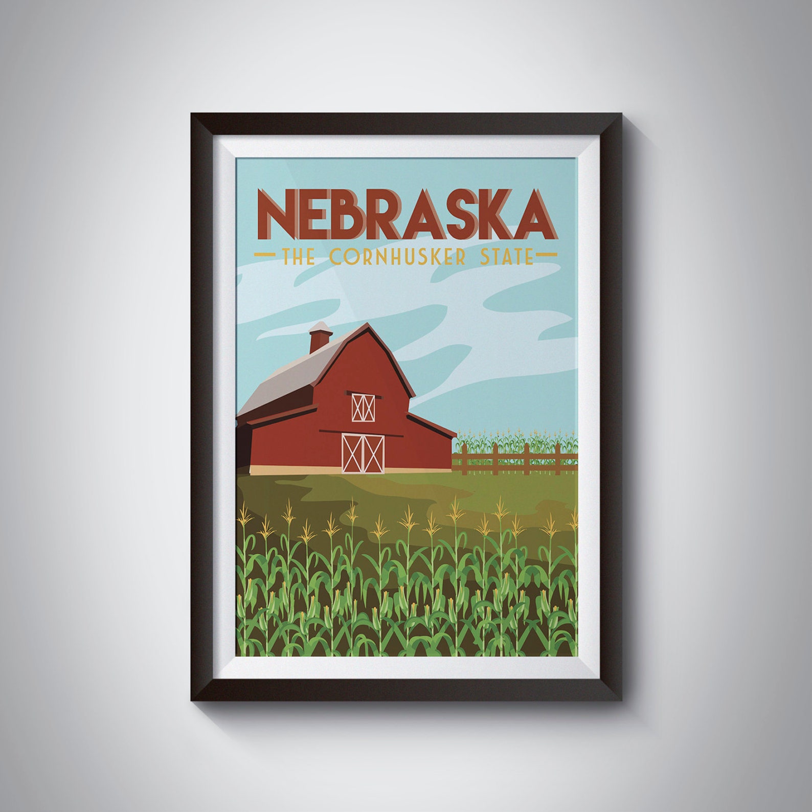 Nebraska Travel Poster Instant Download | Etsy