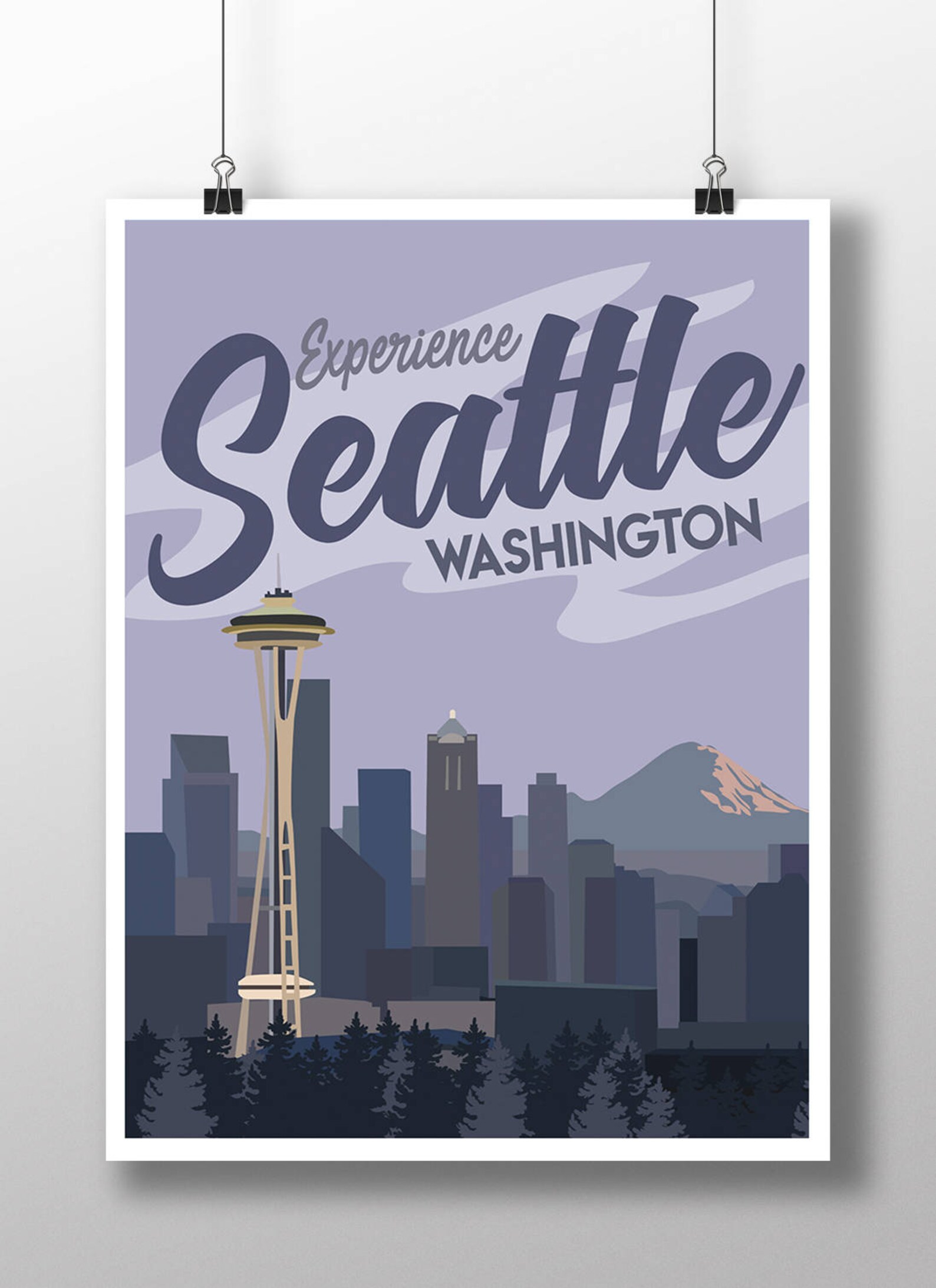 Seattle Travel Poster Instant Download - Etsy