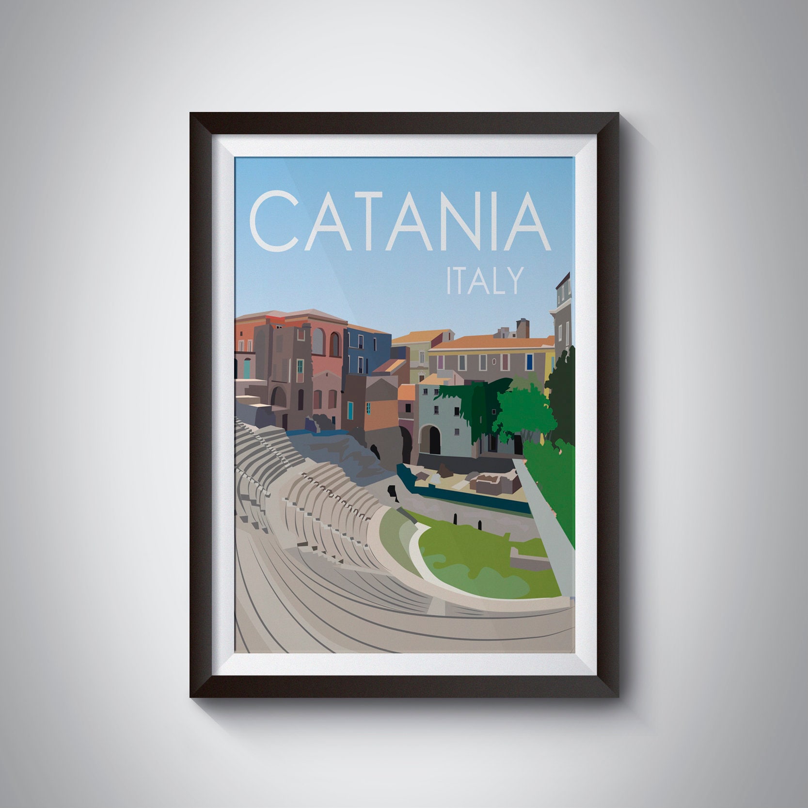 Catania | Italy | Travel Poster | Instant Download - Etsy