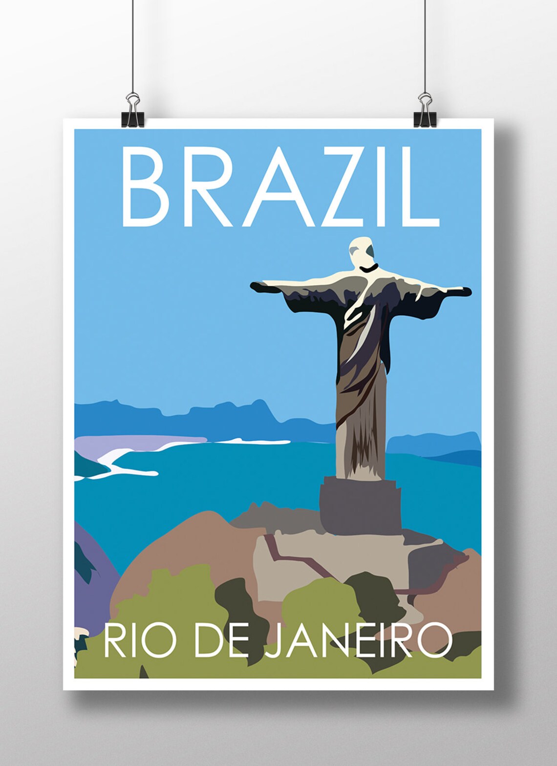 Rio De Janeiro | Brazil | Travel Poster | Instant Download - Etsy
